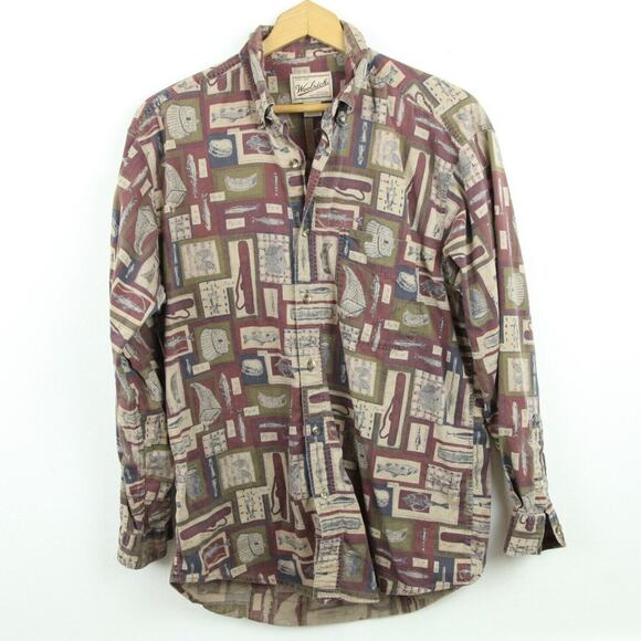 Woolrich | Shirts | Vintage Medium Shirt Fisherman Fly Fishing Angler ...